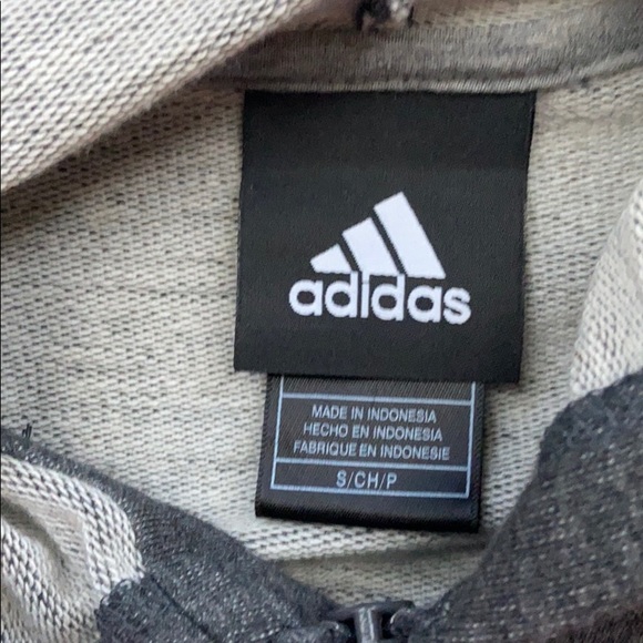 adidas | Jackets & Coats | Adidas Dark Grey Jacket With Pink Heart ...